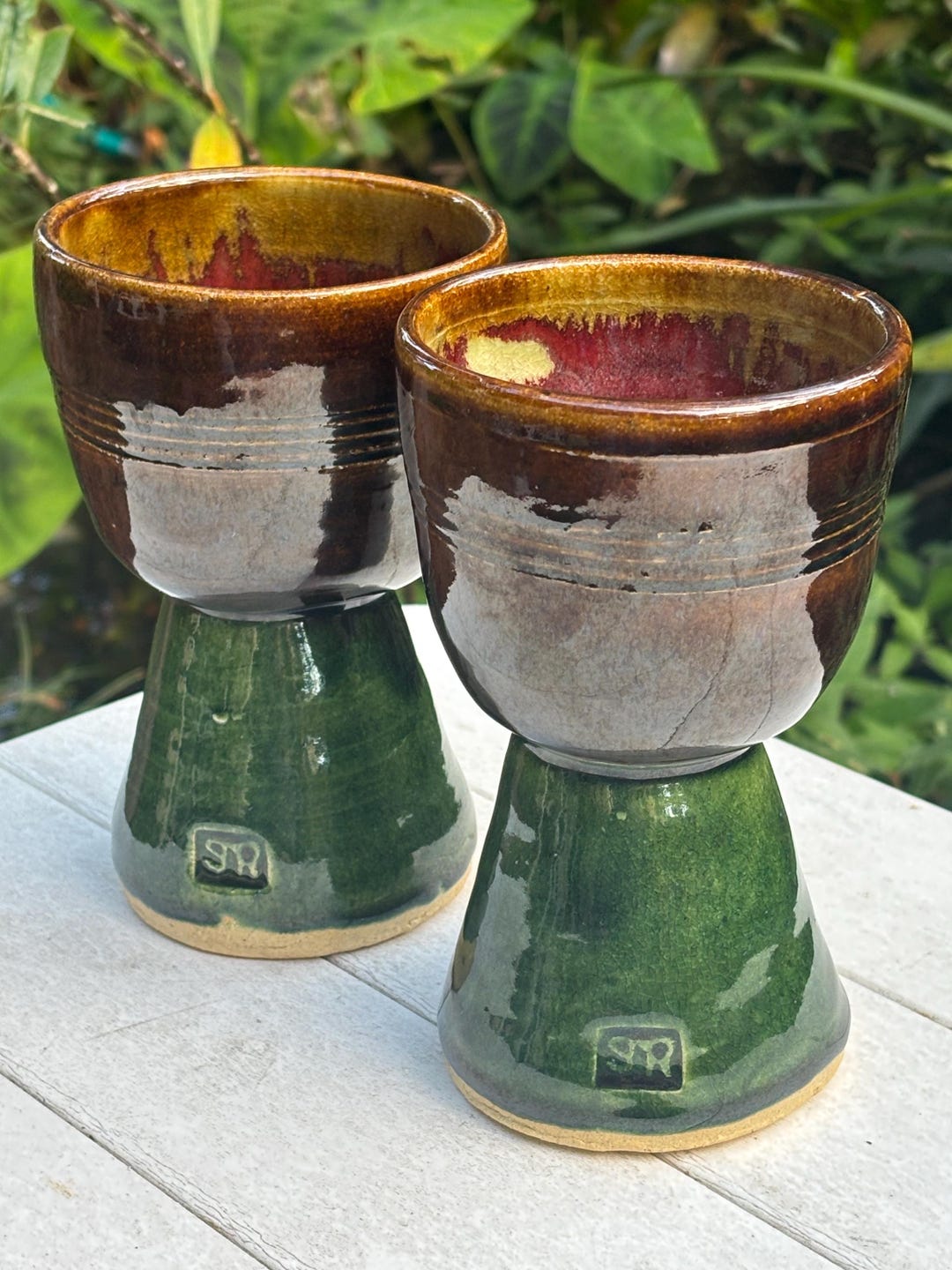Mid Century Goblet Studio Pottery Set From George Rector. Vintage Rare ...