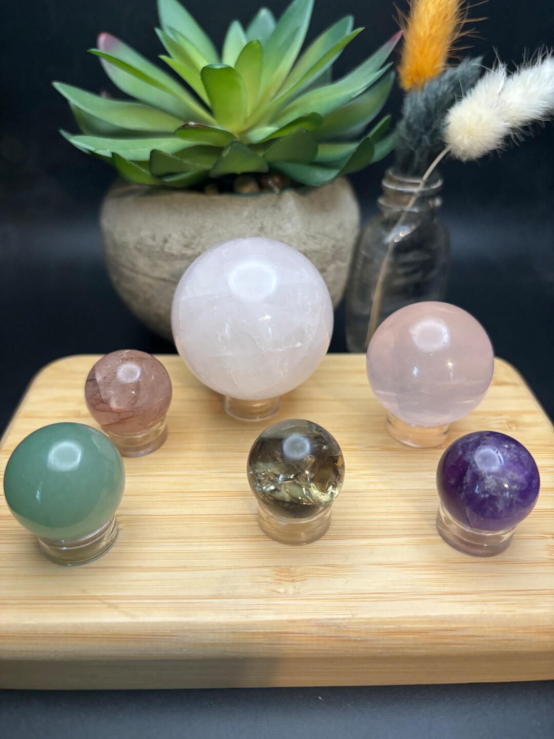 Quartz Crystal Sphere Mini 6PC Set. Natural Crystal Quartz Small and ...
