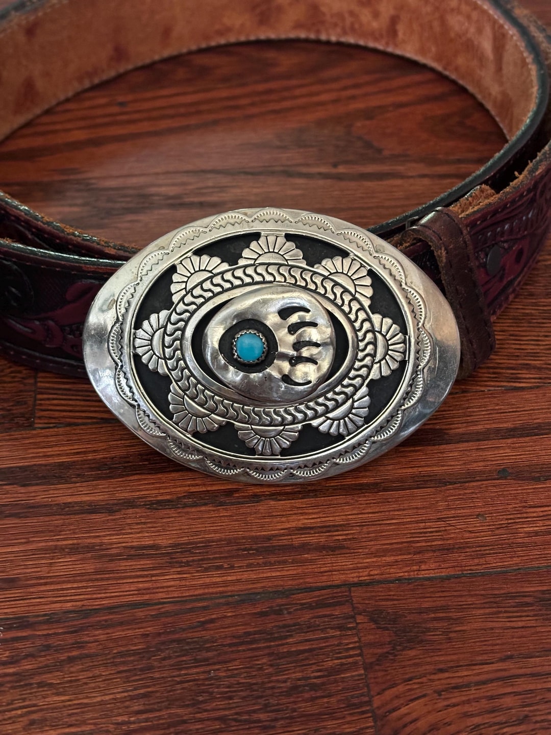 Zuni Sterling Bear Paw Belt and Buckle by B Cayaditto Stamped and ...