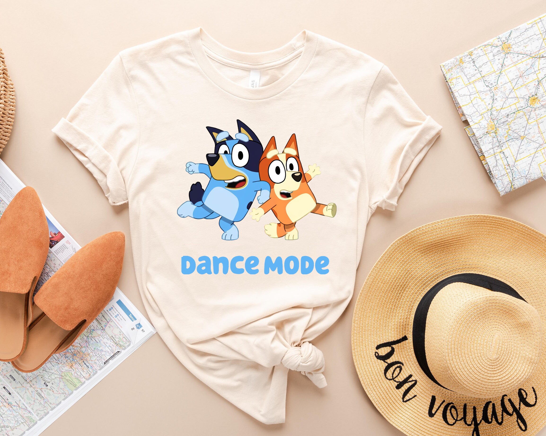 Bluey Bandit Chilli shirt Bluey Dance Mode shirt Bluey - Etsy Portugal