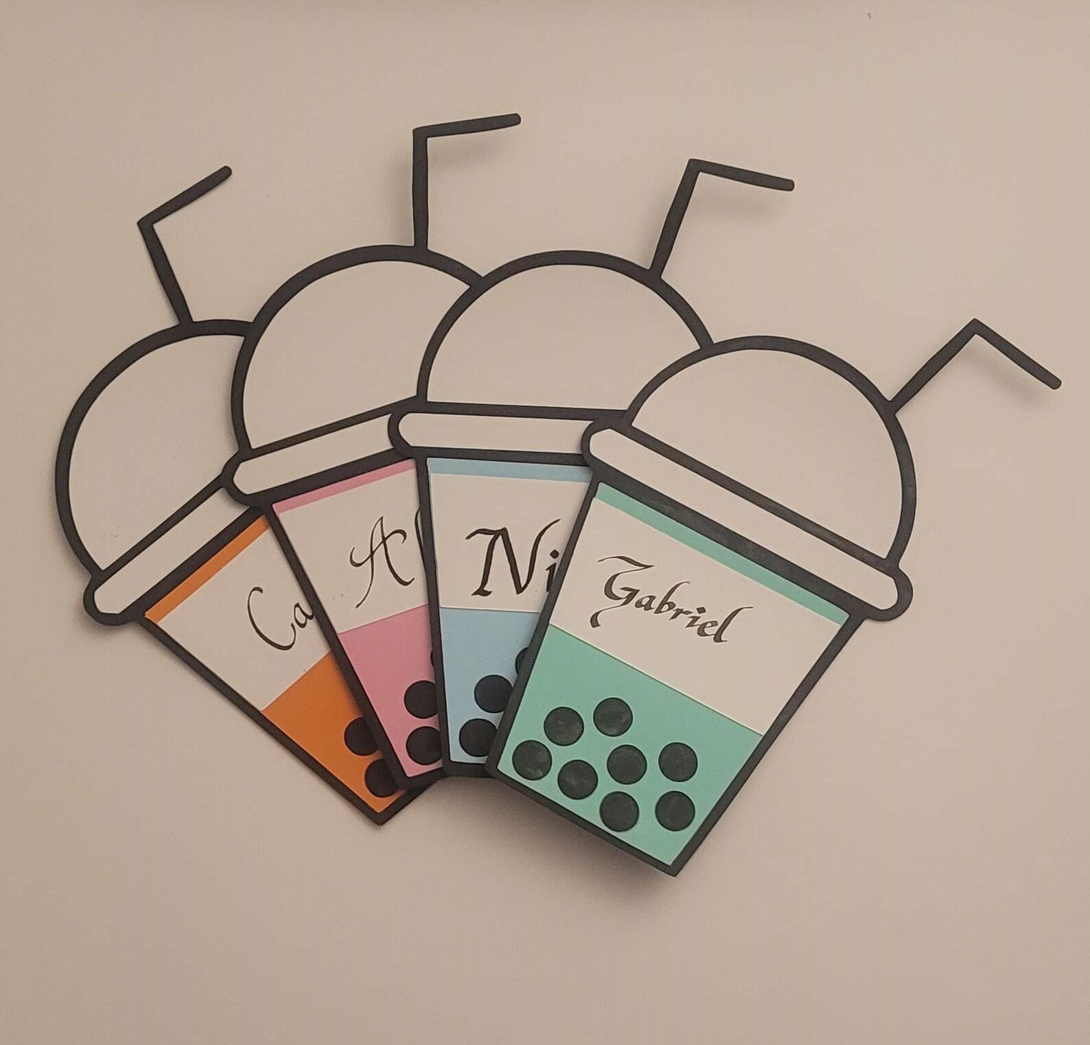 Boba Door Decorations Fully Assembled Set of 4 College - Etsy