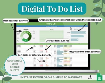 Checklist Template Planner Printable Daily Planner Task - Etsy
