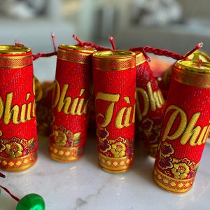 Vietnamese Tet Firecracker Decoration: New Year Lucky Pendant (152cm ...