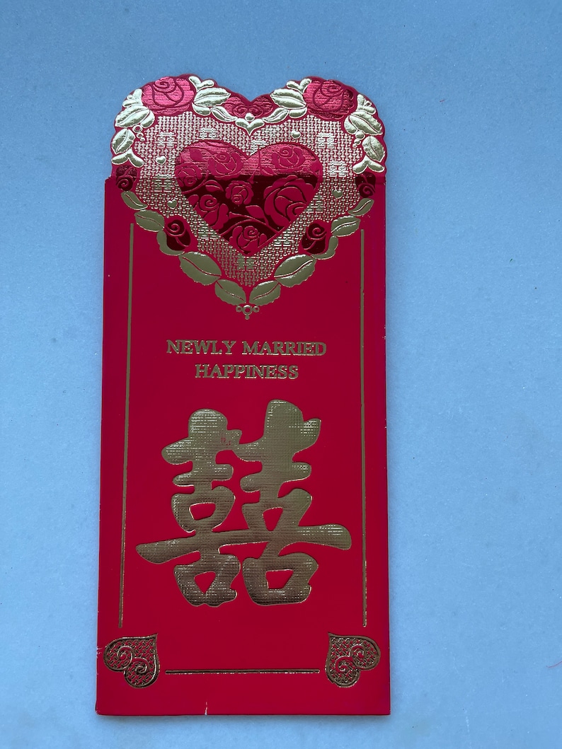 12 Large Vietnamese Wedding Red Envelopes: Lucky Money Gift (6.5"x3.5 ...