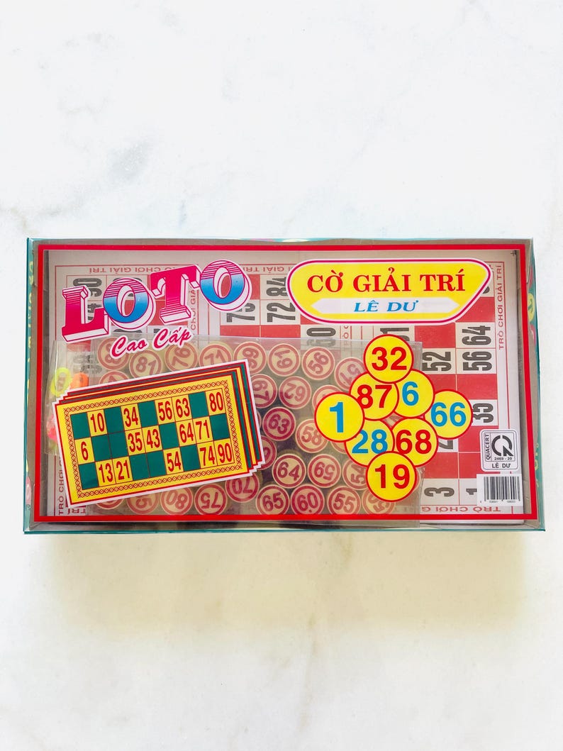 Vietnamese Bingo Lotto Game: Wood Crate Set - Etsy
