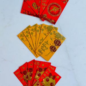 18 Pieces Vietnamese New Year Red Lucky Envelopes ( Large Size 6.5"x3.5 ...
