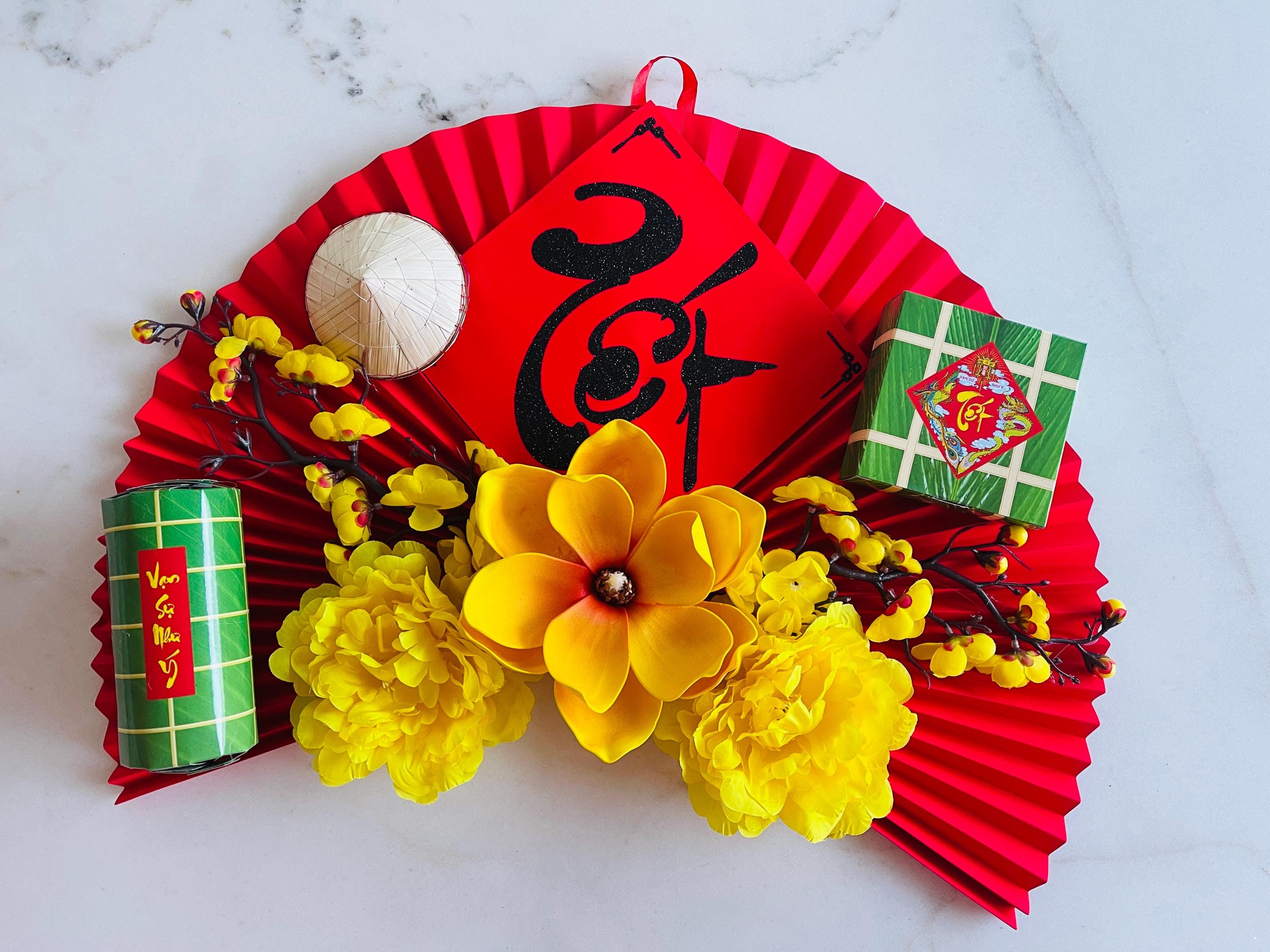 Vietnamese Lunar New Year Decoration Couplets Red Hanging Couplets for ...