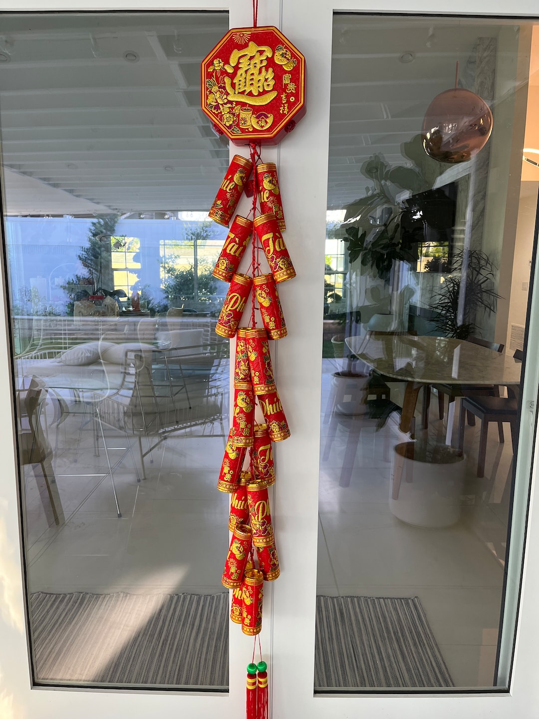 Vietnamese Tet Firecracker Decoration: New Year Lucky Pendant (152cm ...