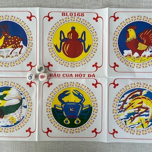 Gourd-crab-shrimp-fish Game Vietnamese Bau Cua Ca Cop Lucky Game Klah ...