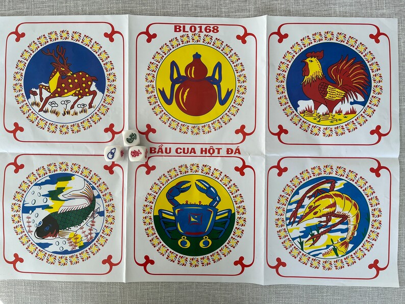 Gourd-crab-shrimp-fish Game Vietnamese Bau Cua Ca Cop Lucky Game Klah ...