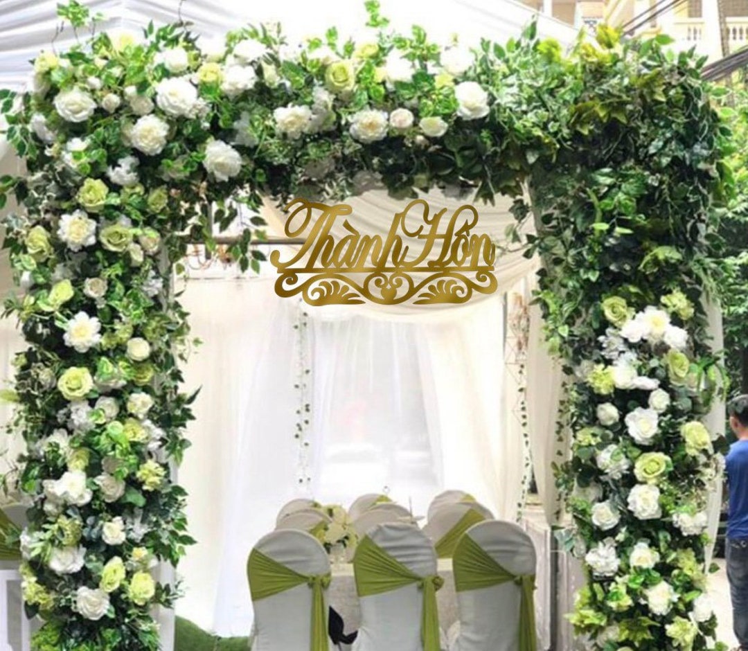 Vietnamese Wedding Sign |thanh Hon Sign |vietnamese Wedding Decorations ...