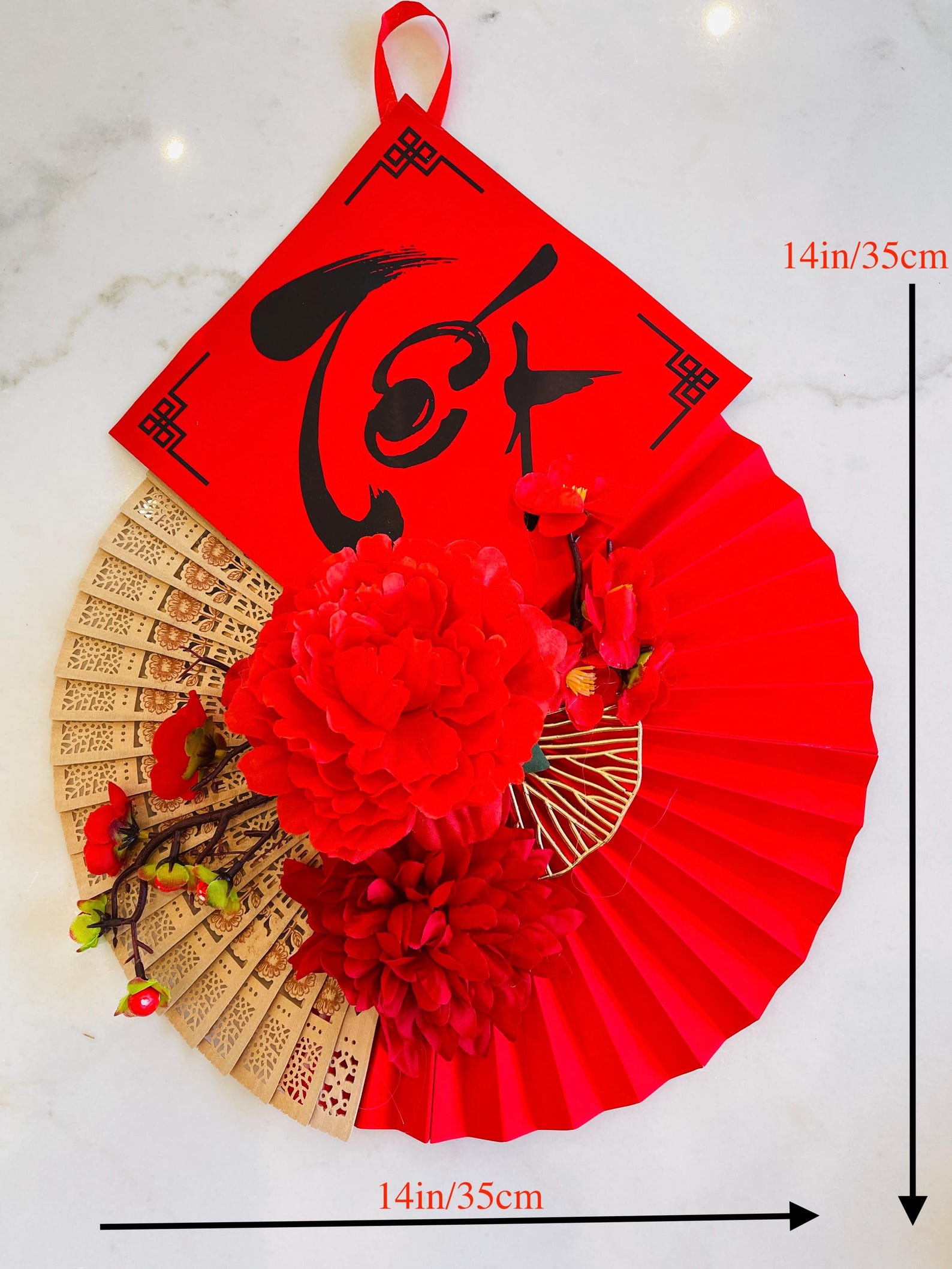 Vietnamese Lunar New Year Decoration Couplets- Red Hanging Couplets for ...