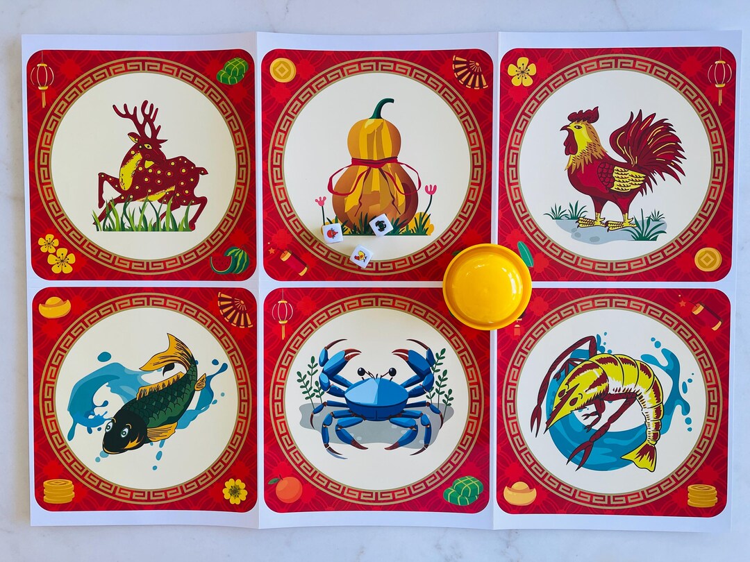 Gourd-crab-shrimp-fish Game - Vietnamese Bau Cua Ca Cop- Lucky Game ...
