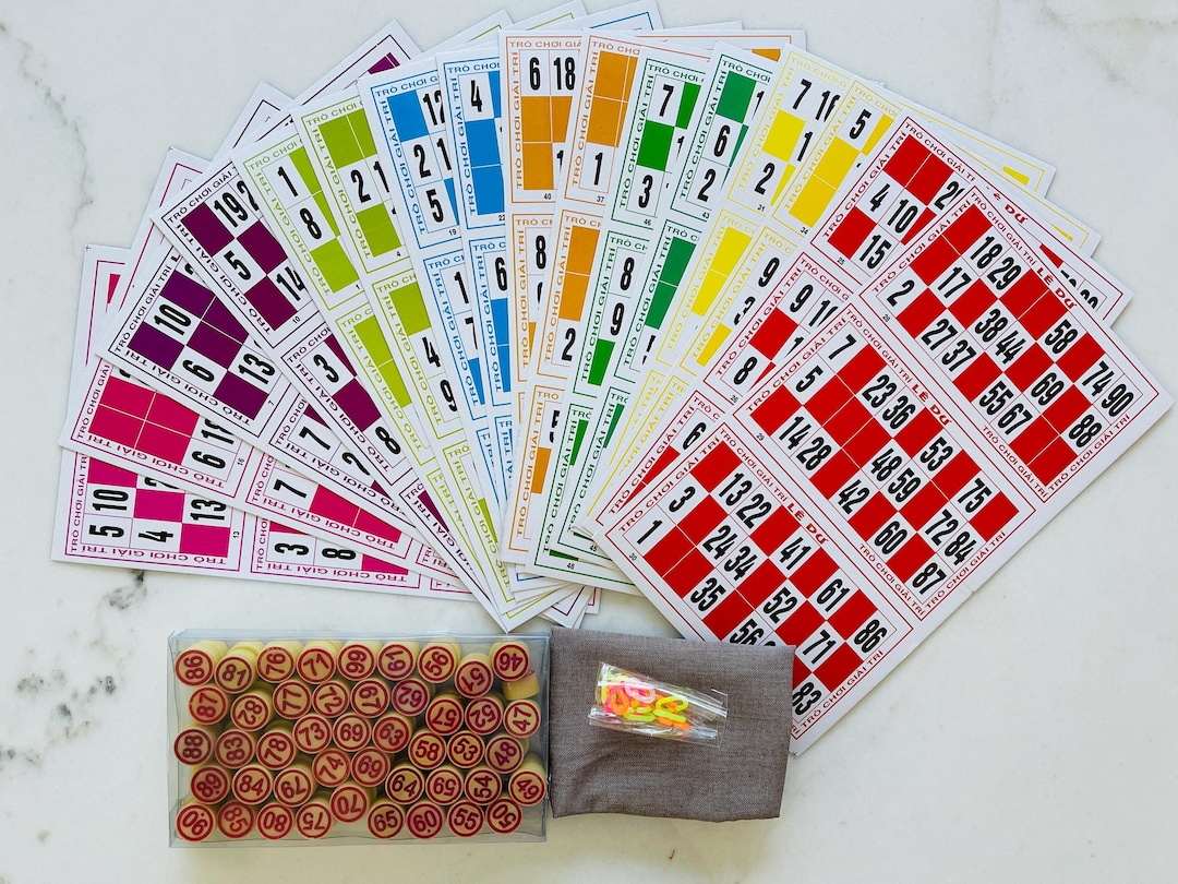 Bingo Game- Vietnamese Lotto Game- Bo Tro Choi Cao Cap Lotto - Etsy