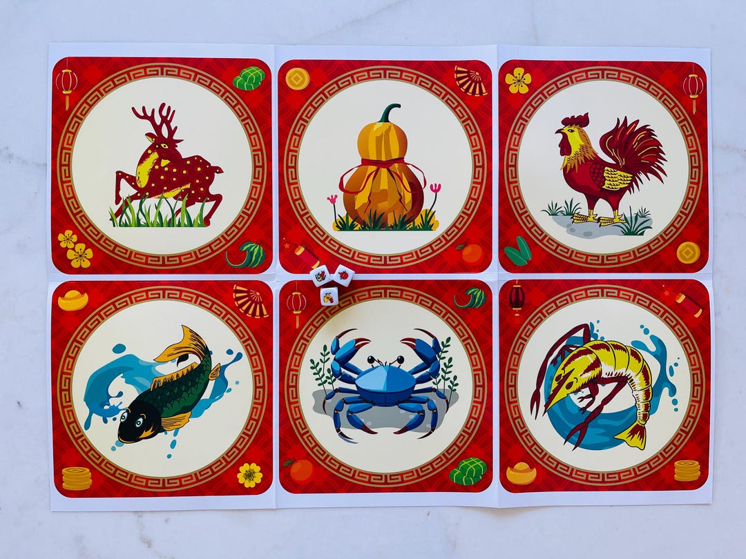 Gourd-crab-shrimp-fish Game - Vietnamese Bau Cua Ca Cop- Lucky Game ...