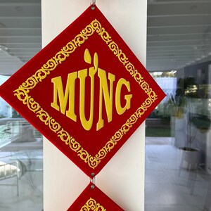 Vietnamese Lunar New Year Decoration Couplets- Red Hanging Couplets for ...