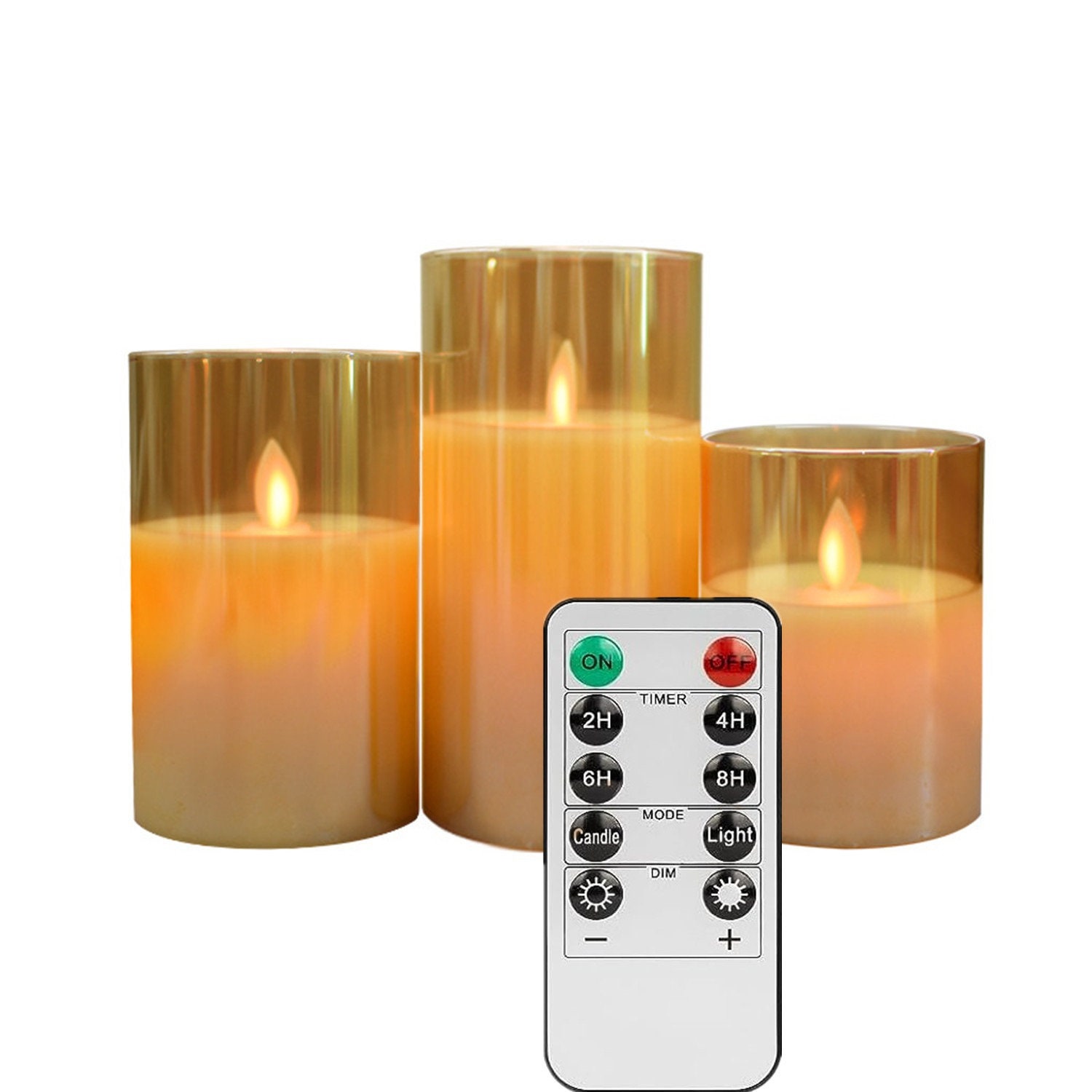 Flameless Candles Flickering With Remote, 3 Pack Candles Battery ...