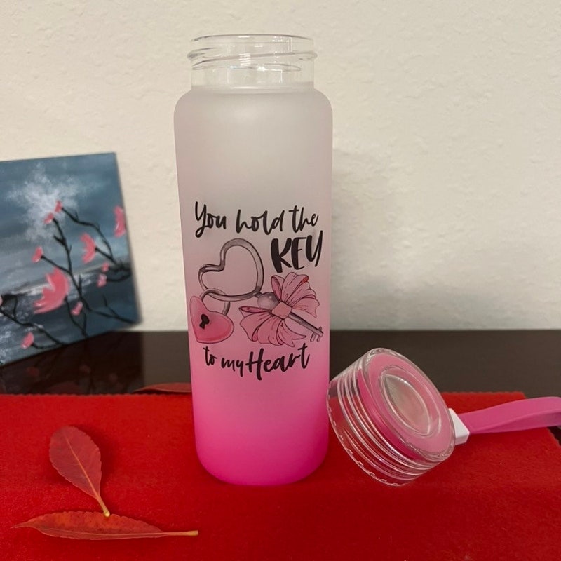 Cute Glass Water Bottle - Etsy