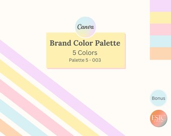 Pastel Canva Palette - Etsy