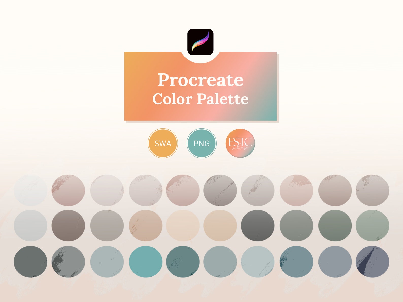 Procreate Colour Color Swatch File Colour Palette Procreate Swatches Procreate Palette Tools