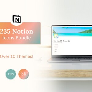 Notion Icon Pack | 235 Notion Digital Icons | Finance Notes Business ...