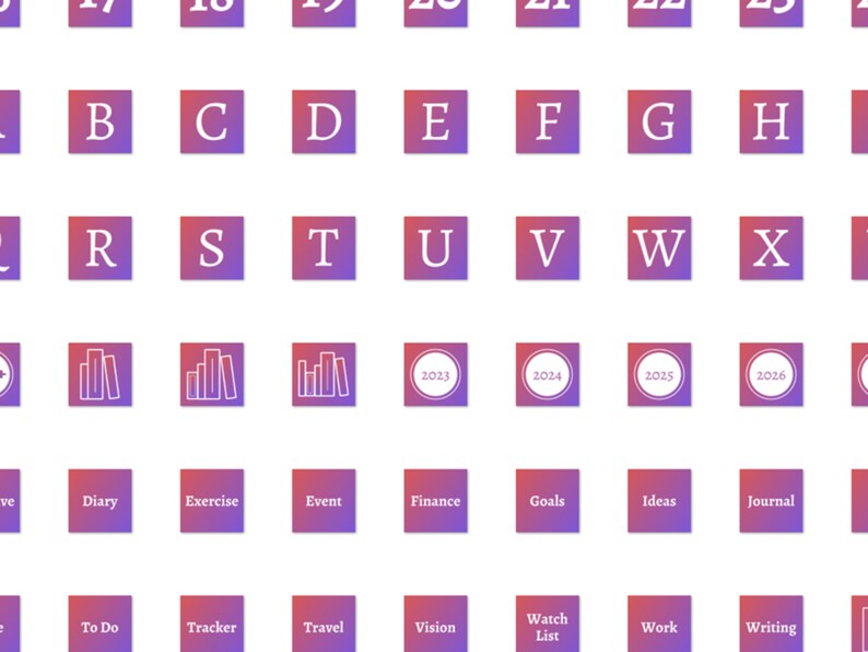 Notion Icon Pack | 235 Notion Digital Icons | Finance Notes Business ...