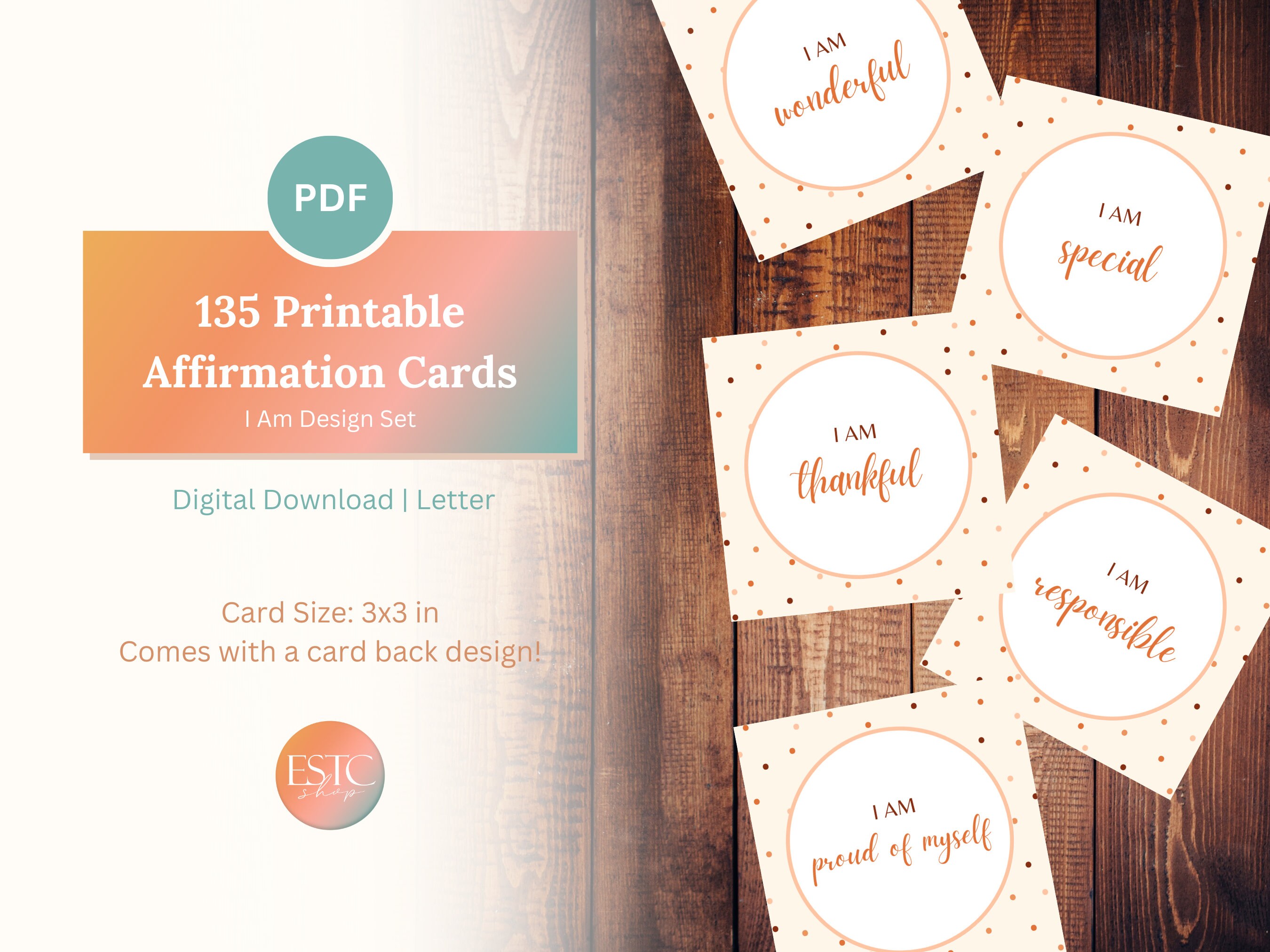 Affirmation Cards Printable Affirmation Card Print Set Self Care Gift ...