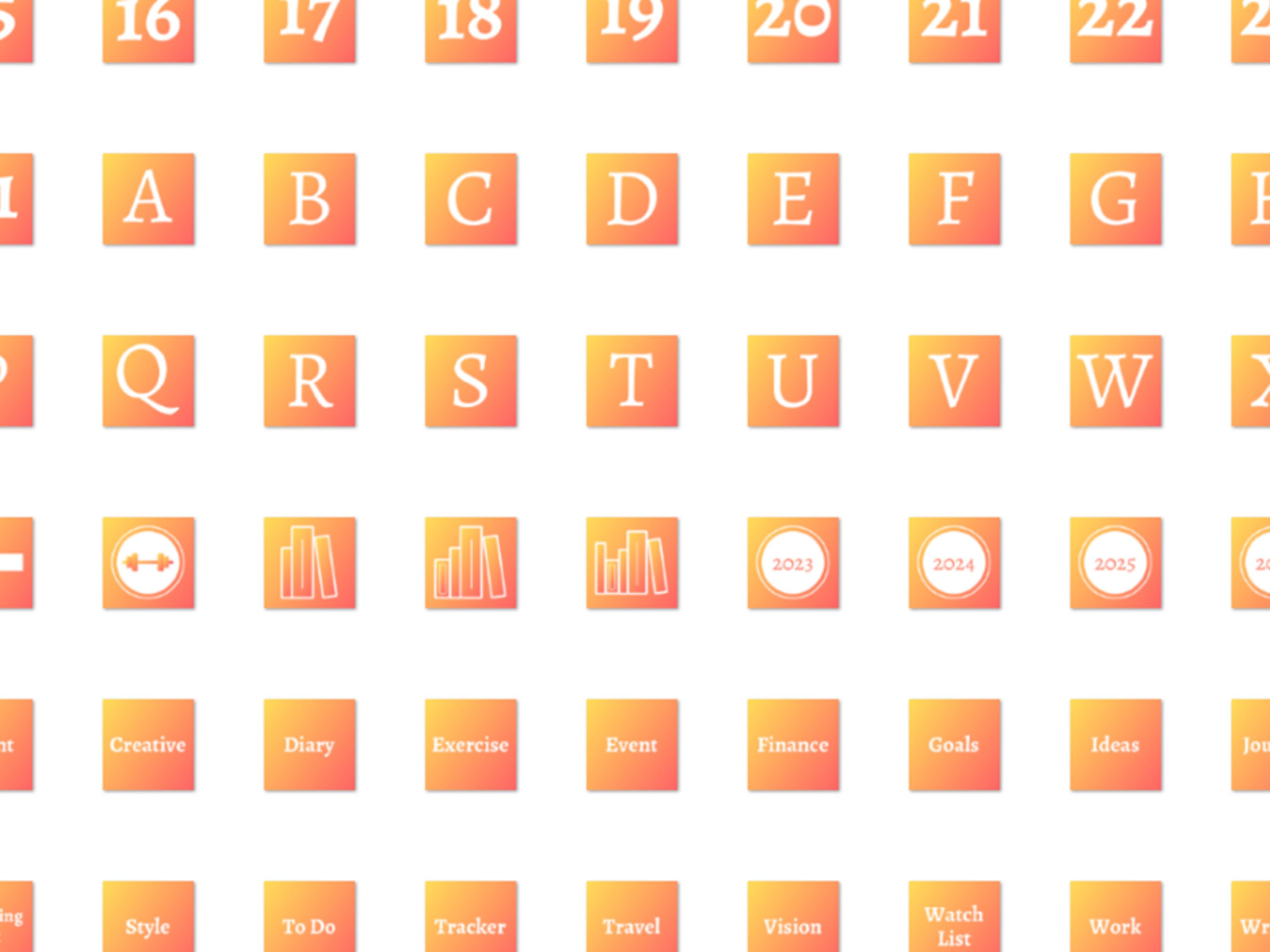 Notion Icon Pack | 235 Notion Digital Icons | Finance Notes Business ...