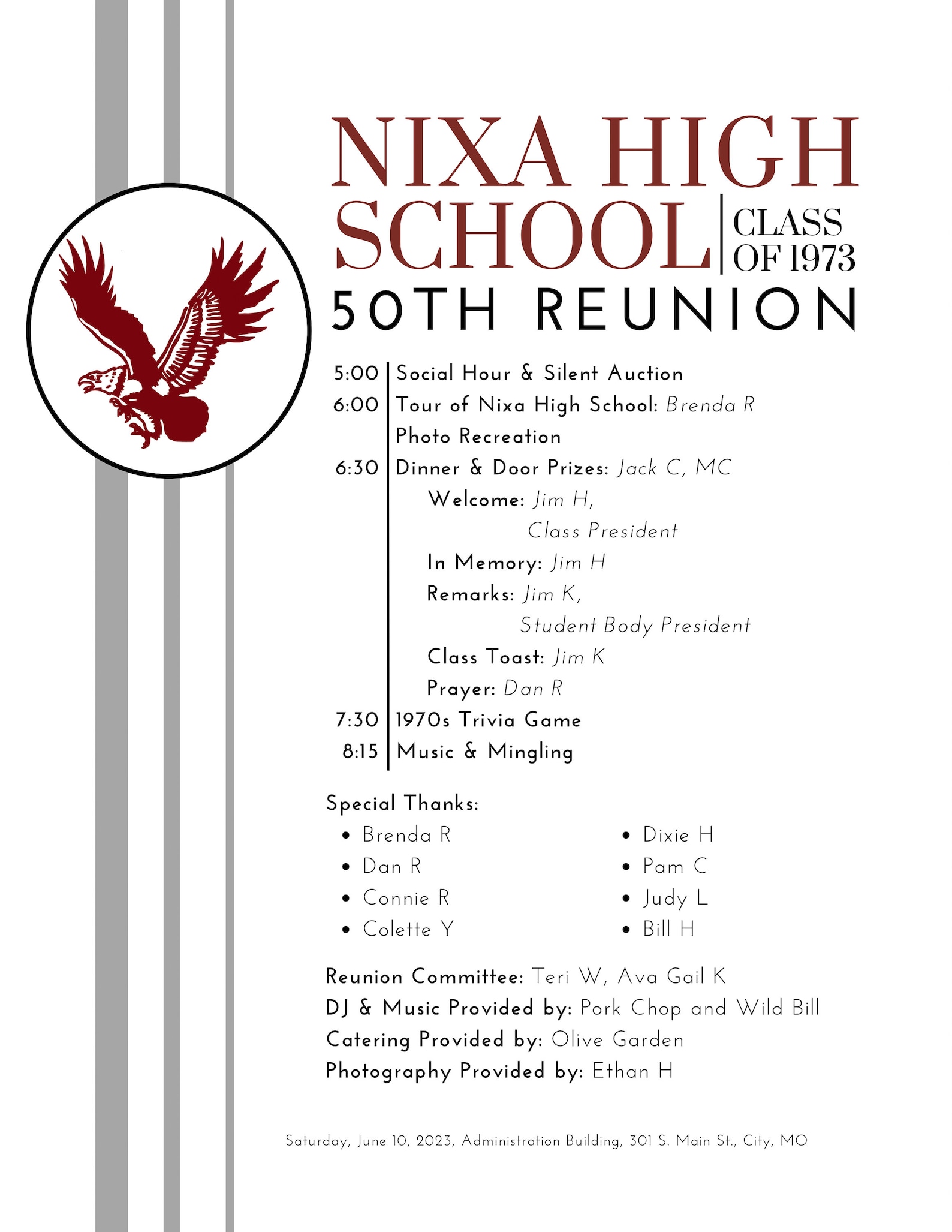 High School Reunion Program - Etsy