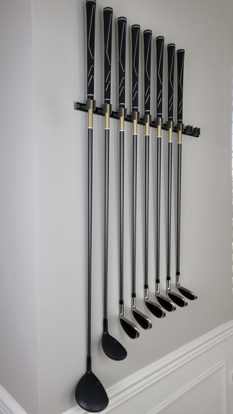 JINTECH3D - Golf Club Wall Rack. Golf Club Wall Display. Holds 10 Clubs ...