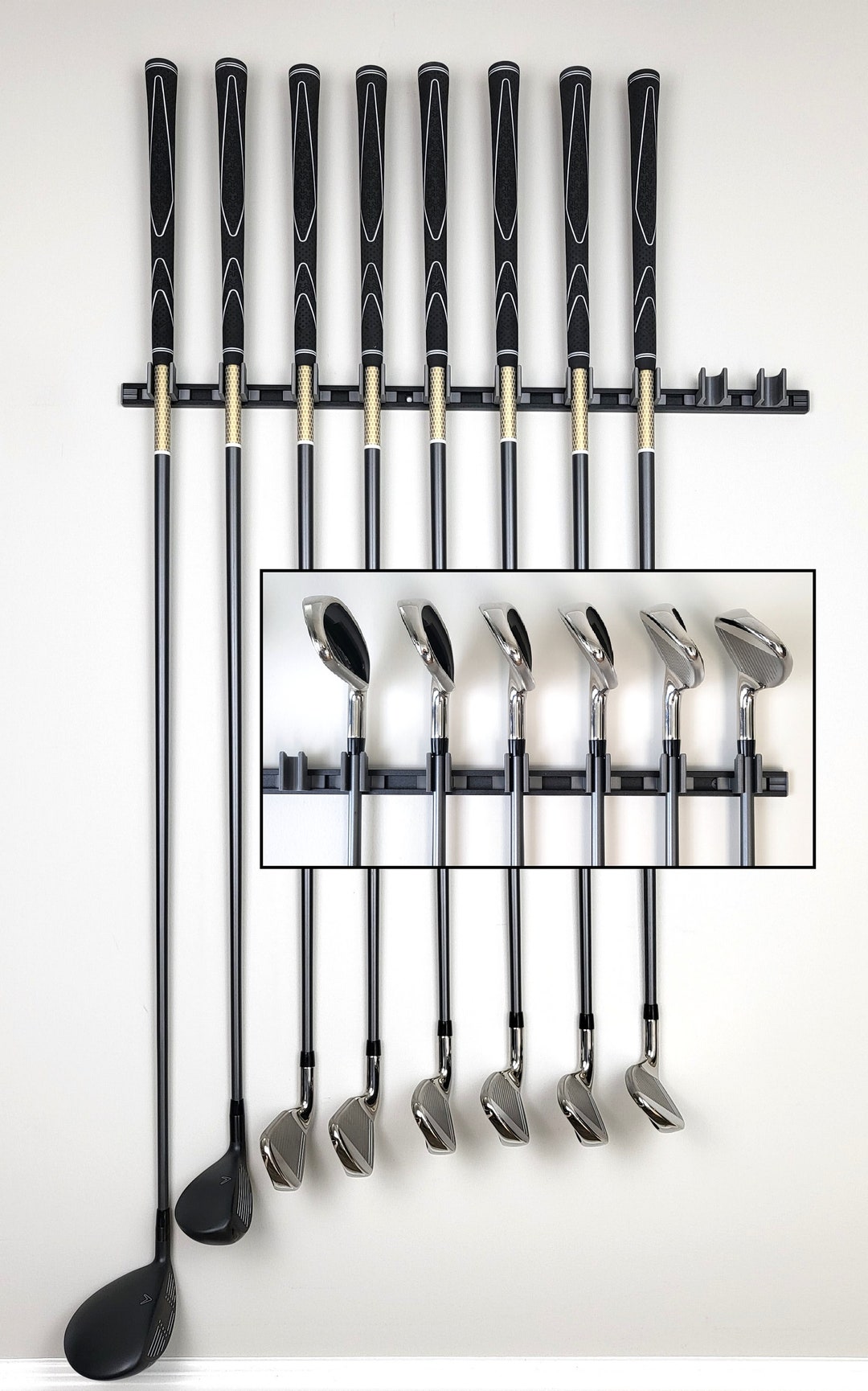 JINTECH3D - Golf Club Wall Rack. Golf Club Wall Display. Holds 10 Clubs ...