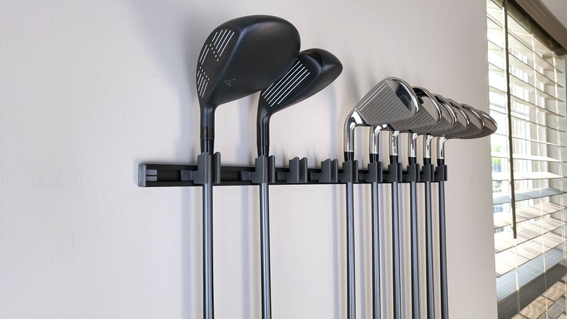 JINTECH3D - Golf Club Wall Rack. Golf Club Wall Display. Holds 10 Clubs ...