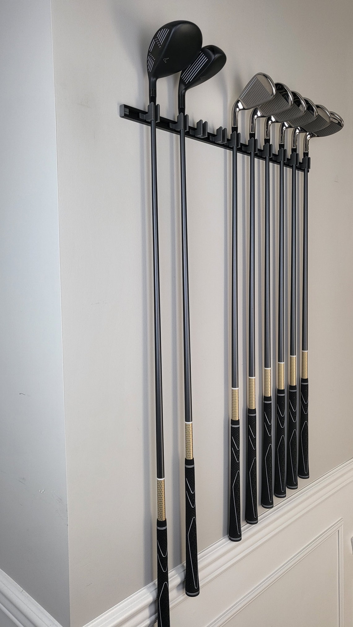 JINTECH3D - Golf Club Wall Rack. Golf Club Wall Display. Holds 10 Clubs ...