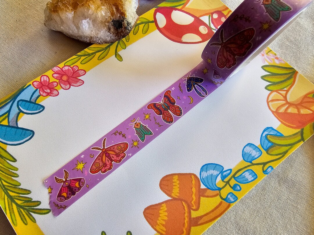 Moth Washi Tape | Washi, Bullet Journal, Stationary, Moths - Etsy