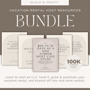 STR Host Bundle | Welcome Book Template | Editable Signs | Business ...