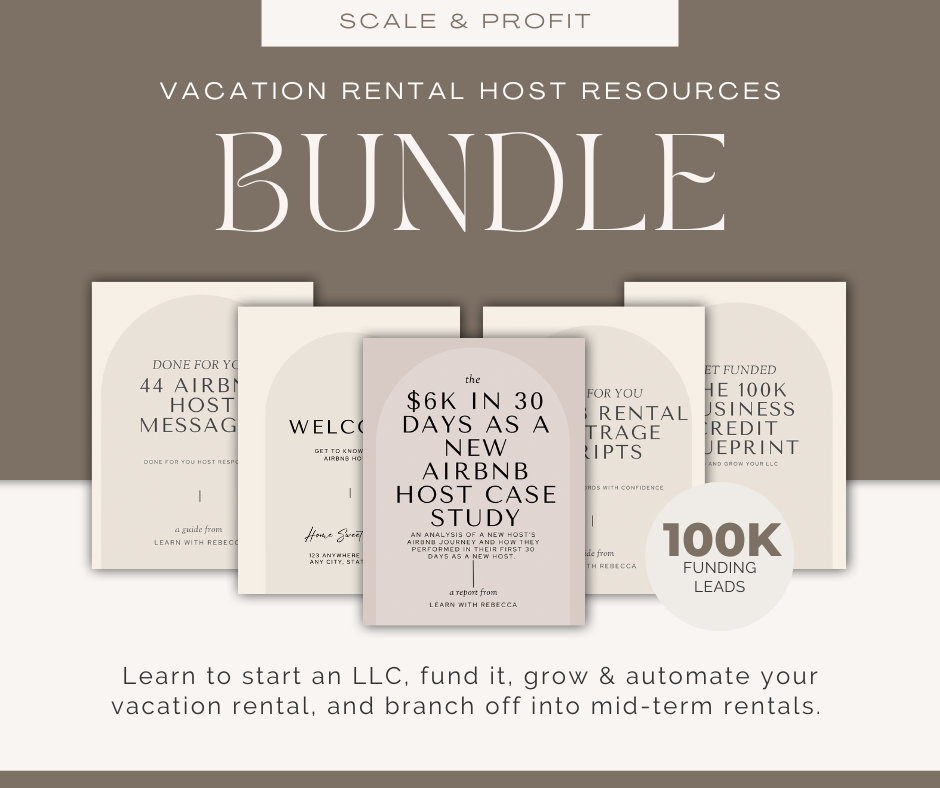 STR Host Bundle | Welcome Book Template | Editable Signs | Business ...