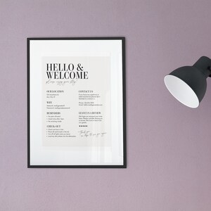 Editable Welcome Sign | Host Templates | House Rules | Wifi Sign ...