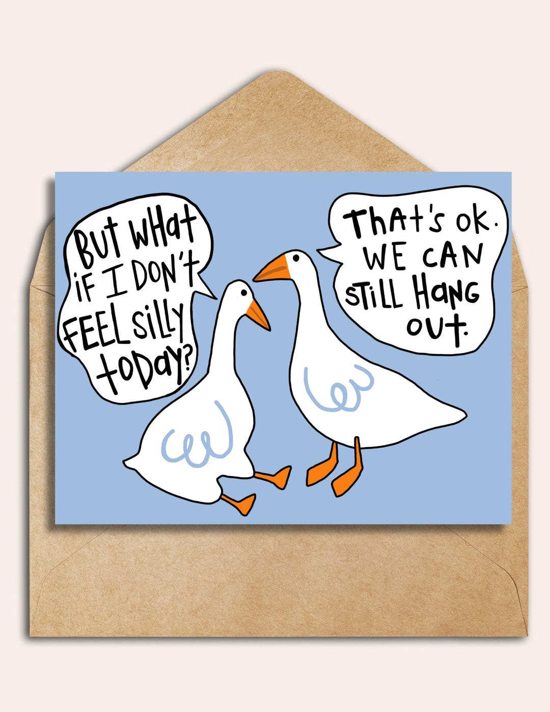 Greeting Card -- Not so Silly Goose - Etsy