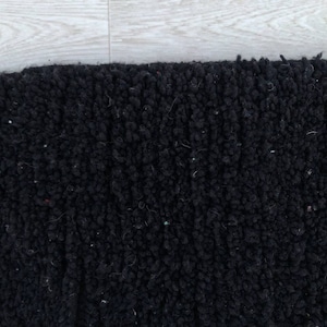 Black Shaggy Rug, Super Soft Dark Luxury Chic Solid Design Rugs ...