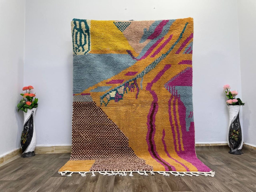 Woven Berber Custom Rug Boujaad Rug luxury Rugs Modern Area Rug Rug ...