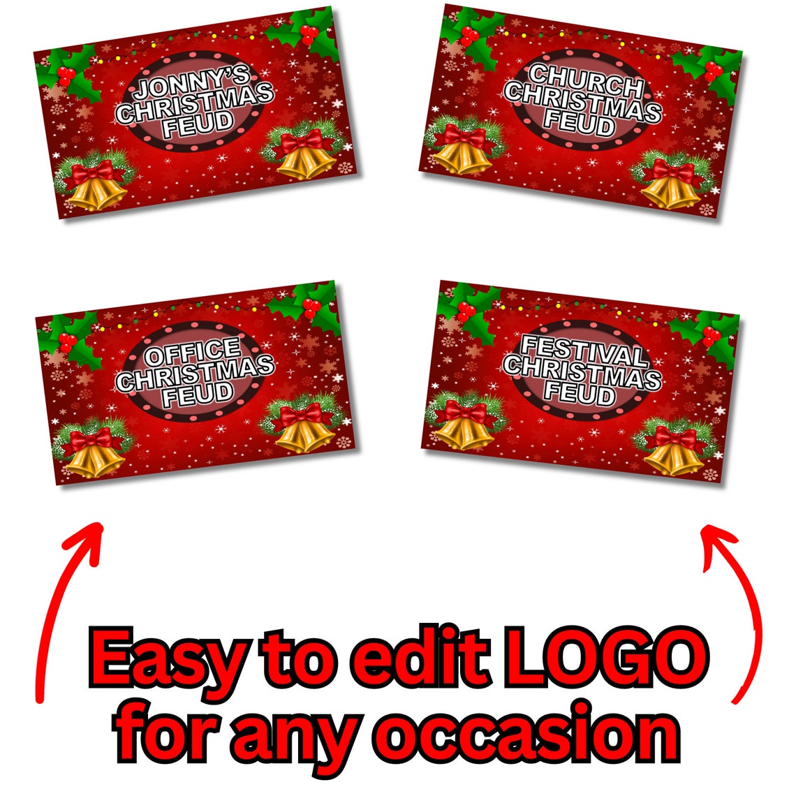 Christmas Feud Family Feud Christmas Party Game Games for Christmas ...