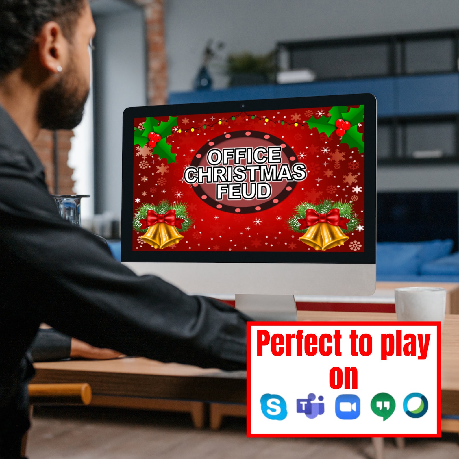 Christmas Feud Family Feud Christmas Party Game Games for Christmas ...