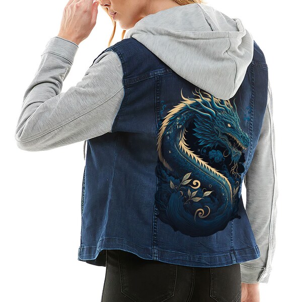 Denim Chinese Style Jacket - Etsy