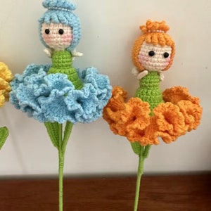 Crochet Carnation Flower Fairy Pattern: Reversible Doll (downloadable ...