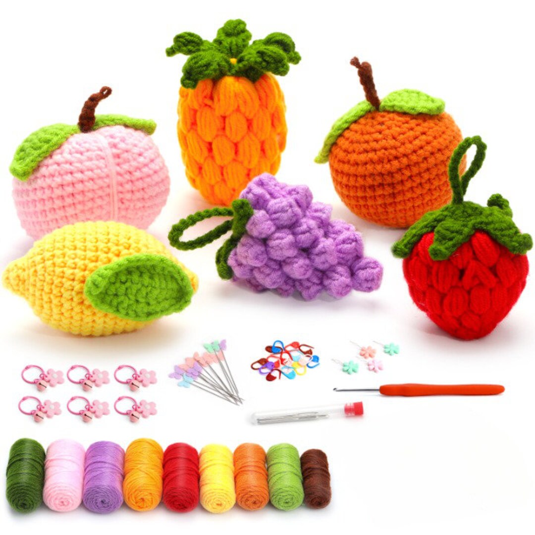 Crochet Fruits Pattern: Amigurumi Apple, Grape, Lemon, and More (PDF ...