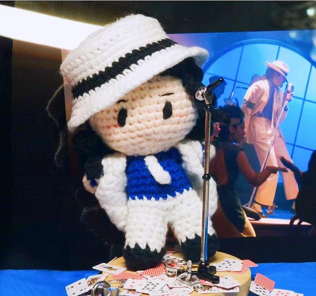 Michael Jackson Crochet Doll: Handmade Amigurumi Charm - Etsy