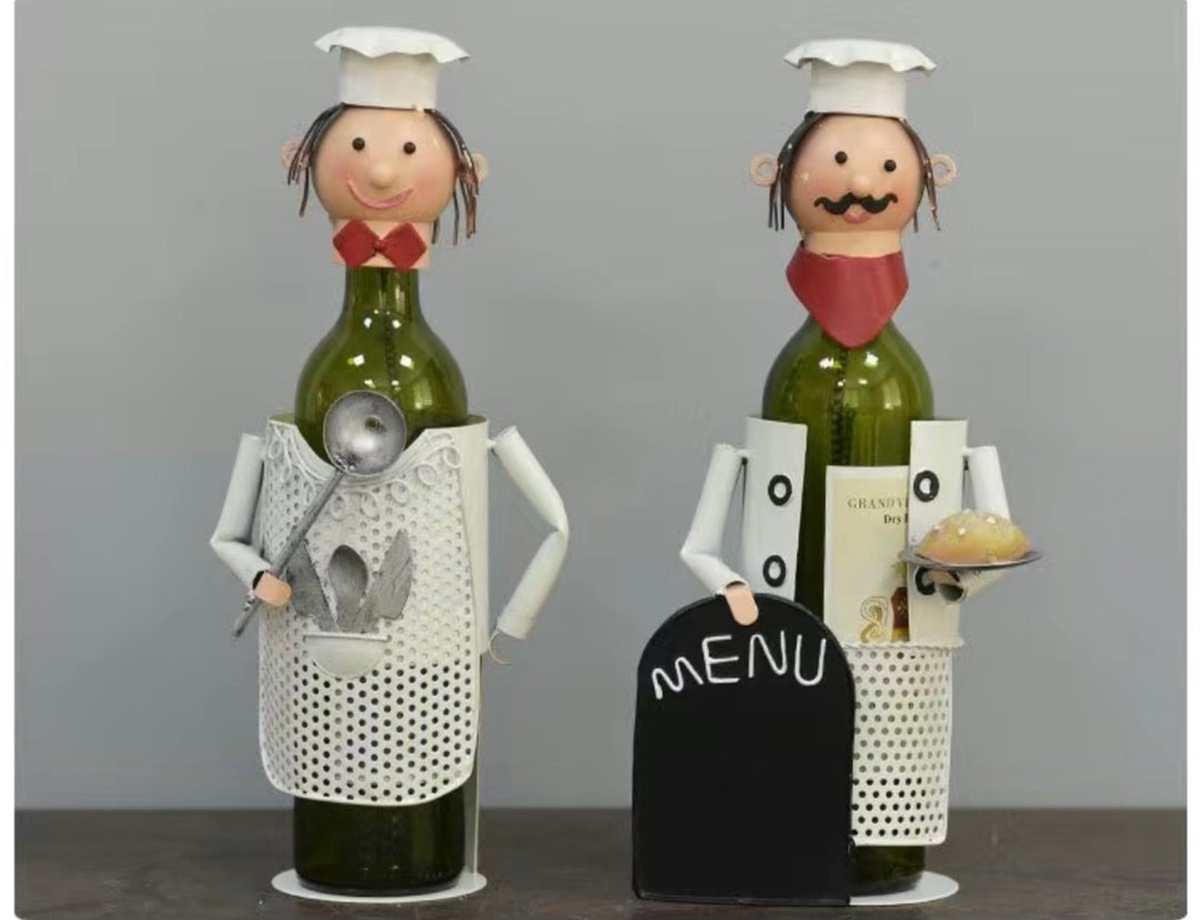 Handcrafted Knight Armor Wine Bottle Holder: Retro Metal Bar Decor - Etsy