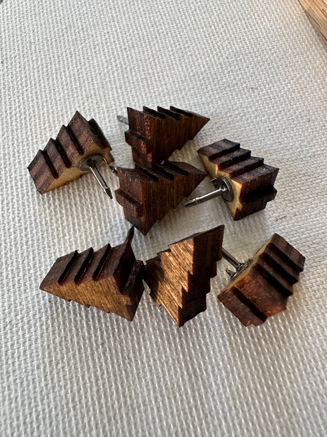 Wooden Push Pins for Travel Map, Christmas Tree Pins for Tracking Map ...