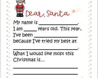 Preschool Santa Letter - Etsy