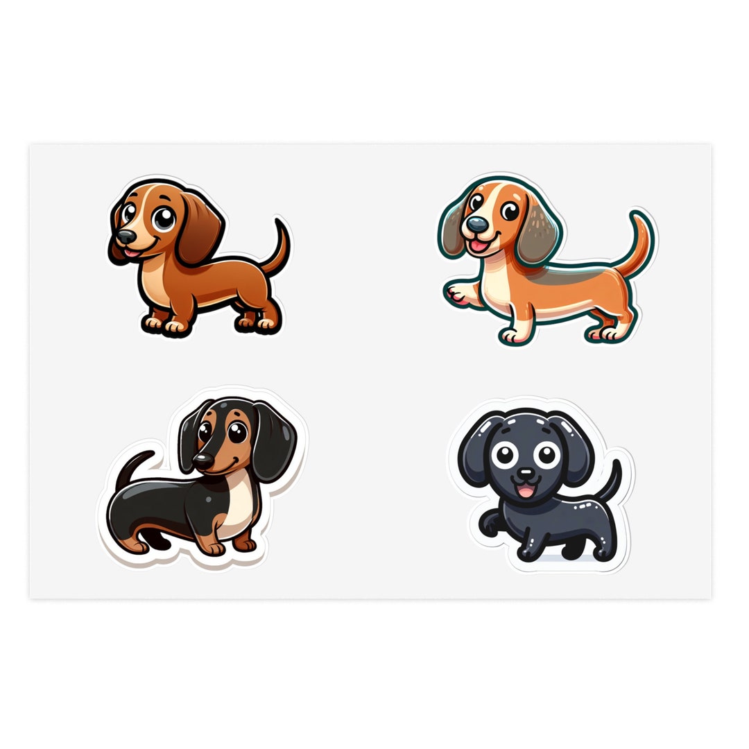Cute Dachshund, Wiener Dog Sticker Sheet - Etsy